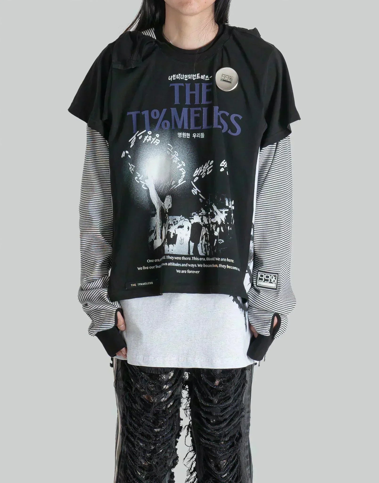 99%IS- " HAT TRICKERS " TEE-ON-TEE [Hand Made Custom] – 082plus