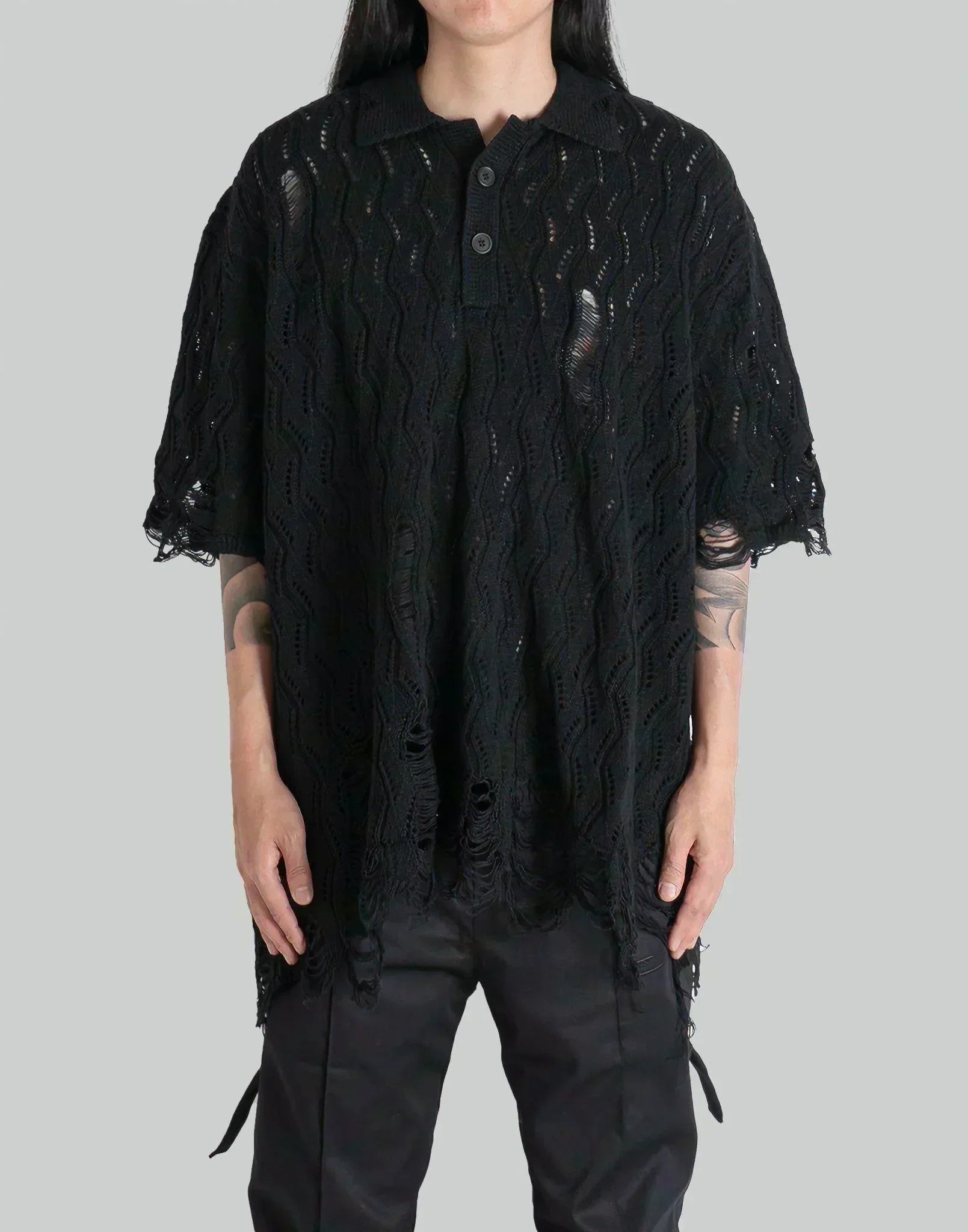 professor.E Distressed Polo – 082plus