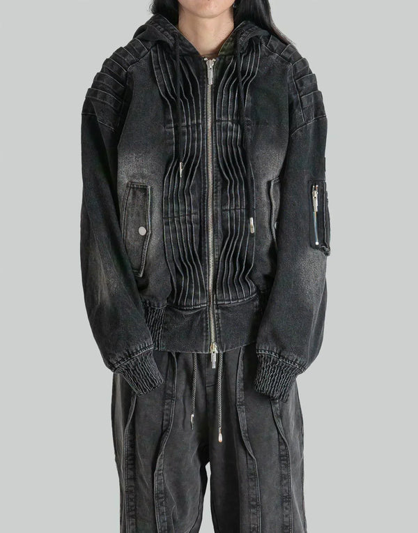 FENG CHEN WANG DENIM FOLDING OVERSIZED JACKET – 082plus