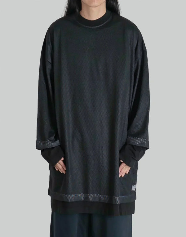 032C 'GAME'' LAYERED MESH SHIRT DRESS – 082plus